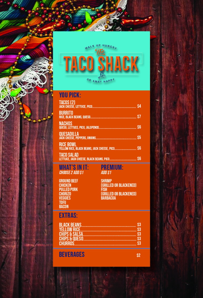 Rack Card Menu | Unlimited Printing & Signs